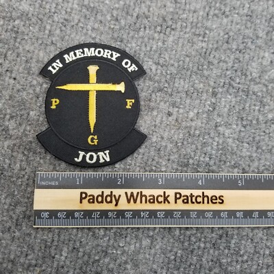 In Memory Of Jon PGF Cross Patch | eBay Australia