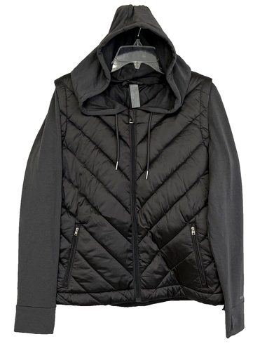 Zuda Iridescent Quilted Puffer Jacket Gray Sz M Zip Front A389269 Women ...