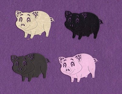 PIG 2 die cuts scrapbook cards | eBay