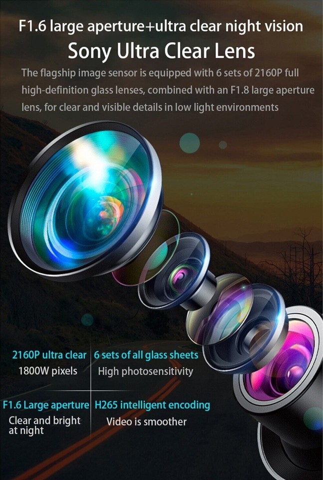 4K UHD Wifi DVR Dash Cam Camera for BYD e2 e3 2019 2020 2021 2022 2023 ...