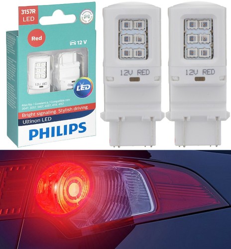Philips Ultinon LED Light 3157 Red Two Bulbs Brake Stop Tail Lamp Park ...