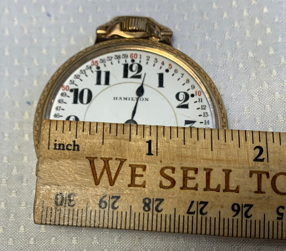 Vtg 1926 Hamilton Pocket Watch 992 Railroad Lever Set 21J 10K GF ...