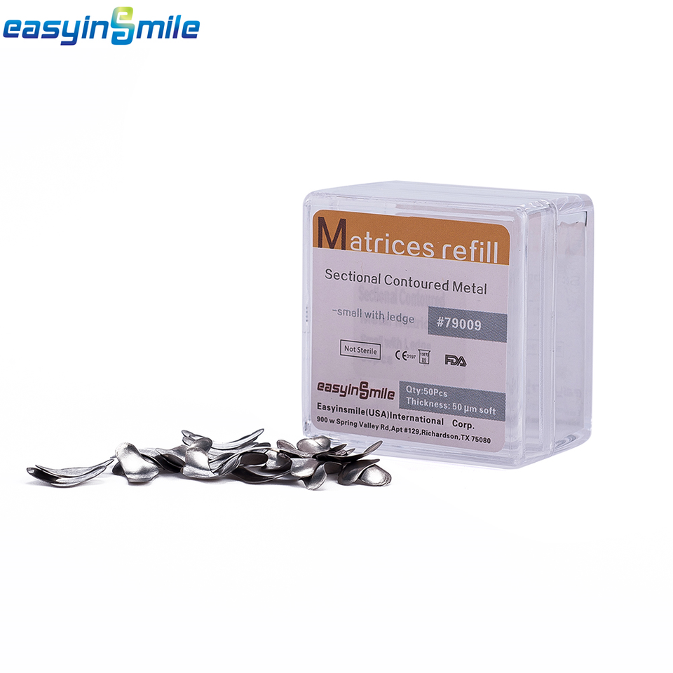 50Pcs Dental Matrices Bands Sectional Contoured Metal Matrix bands soft ...
