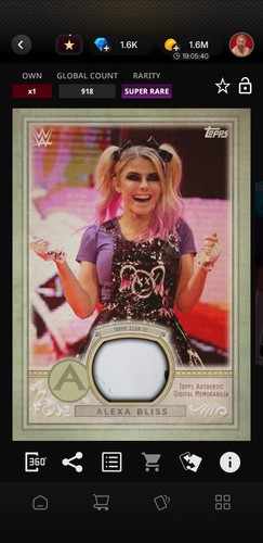 ALEXA BLISS 2021 WWE TOPPS SLAM ANTIQUE 21 SUPER RARE DIGITAL CARD ...