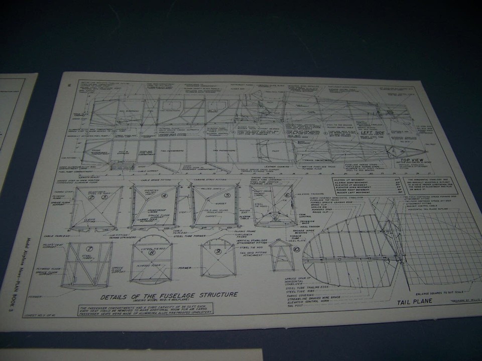 VINTAGE..BOEING MODEL 40..4-VIEWS/STRUCTURE/PROFILES....(288V) | eBay