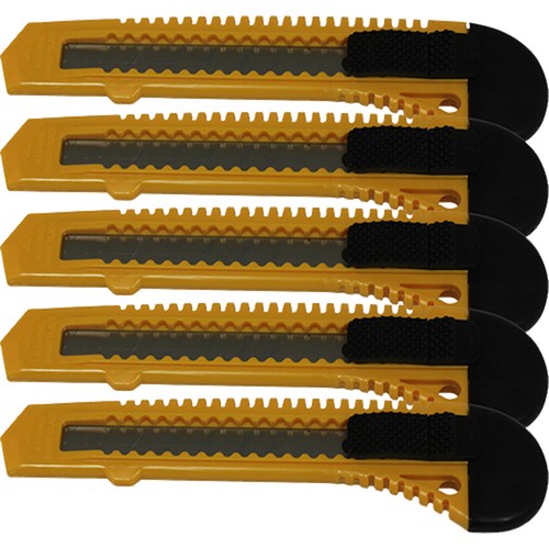 5 Safety Box Cutter Utility Knife Tool Retractable Snap off Razor Blade ...