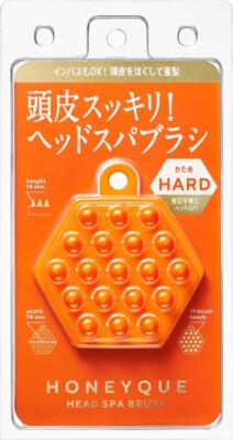 Honeyque Head Spa Brush Hard Color Orange Material Plastic Silicon | eBay