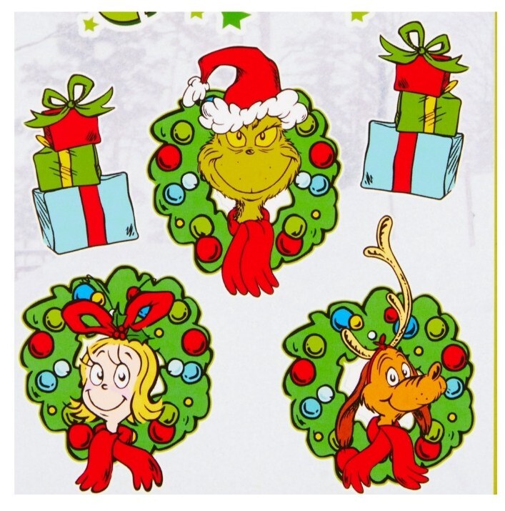 Dr. Seuss™ The Grinch Christmas Window Clings Holiday Decorations Sally ...