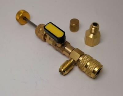 HVAC AC Schrader Valve Core Remover Dual Size 1/4" 5/16" Port Installer ...