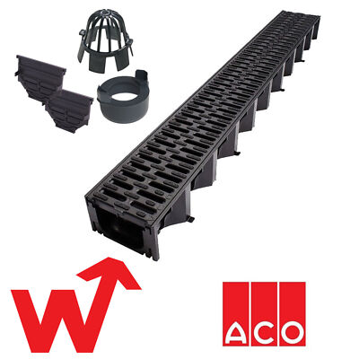 ACO HexDrain | 1m | Drainage Channel | Plastic With Grating | Package ...