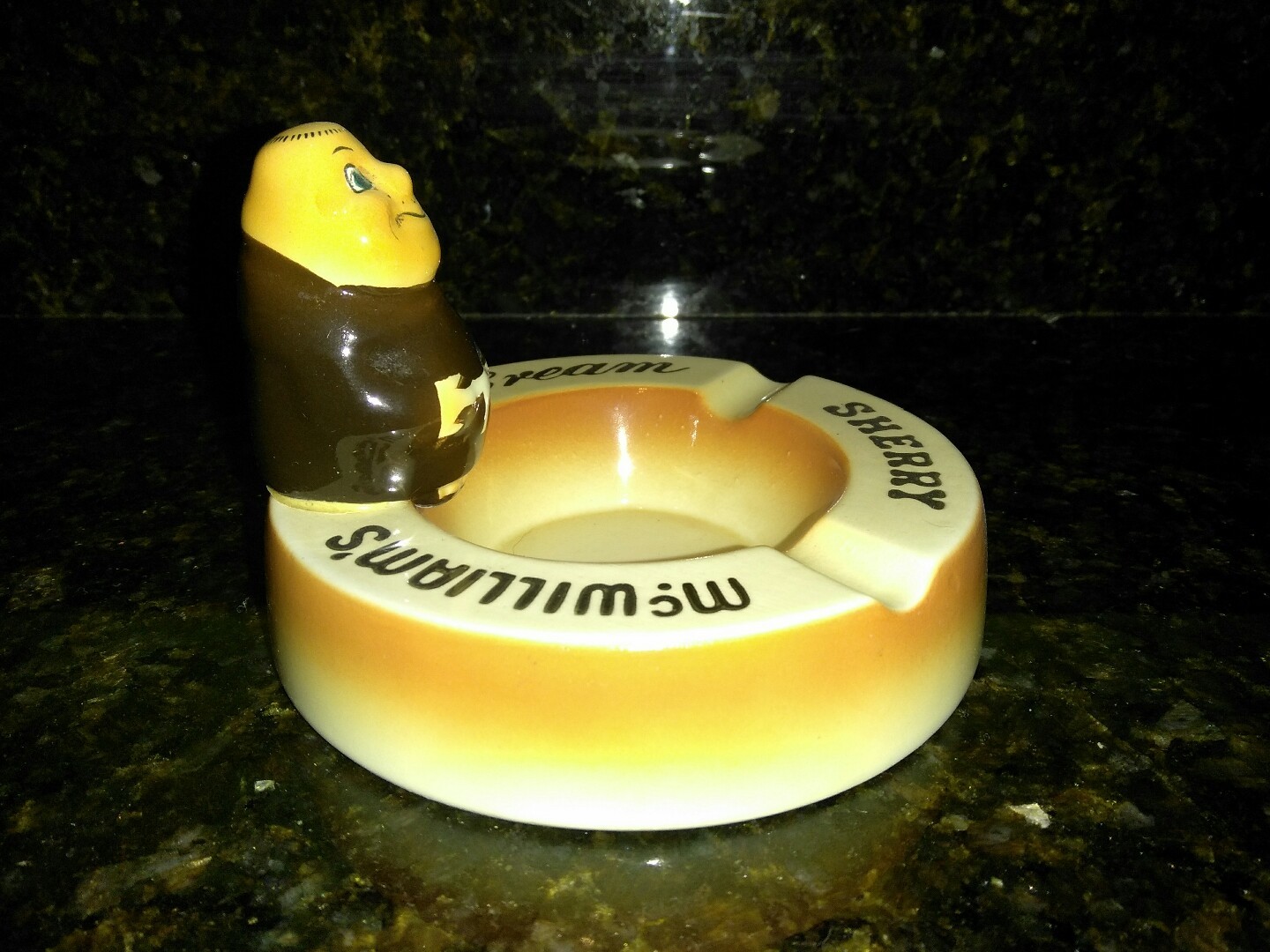 Round Friar Tuck Monk Advertising McWilliams Cream Sherry Ceramic ...