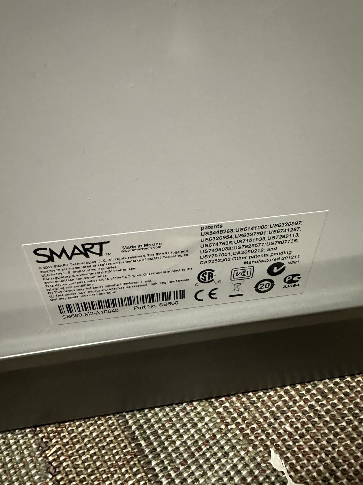 smart technologies UF70 Projector With SB660 Interactive Smart Board | eBay