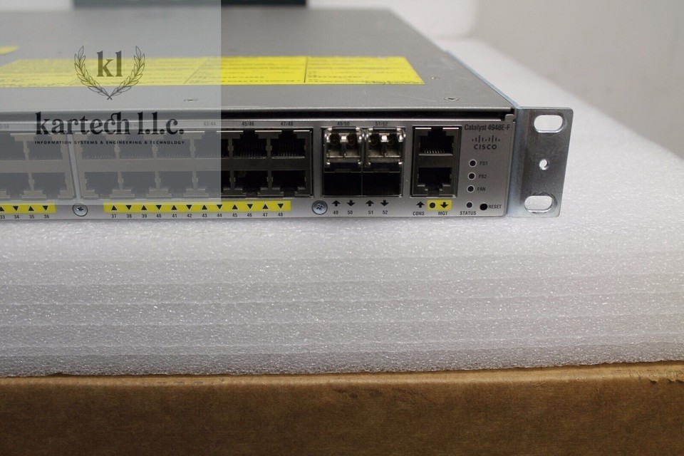 Cisco Catalyst 4948 WS-C4948E-F 48 Port L3 Gigabit Switch 15.2 OS Dual ...