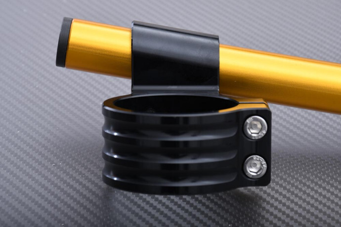 Black-Gold Pair High Rise Clip-on Handlebars 50mm KAWASAKI Z750 Z-750 ...