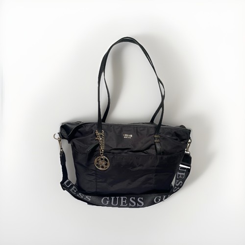 Guess Large Black Tote Diaper Bag With Adjustable Strap And Double ...