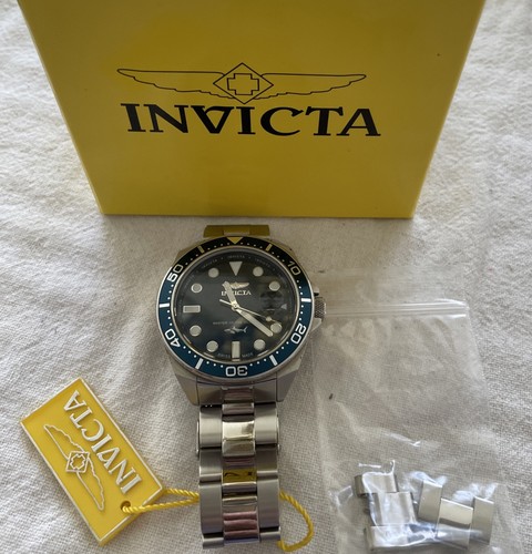 Invicta 39854 Pro Diver Men's 46mm Blue Dial Quartz Stainless Steel ...