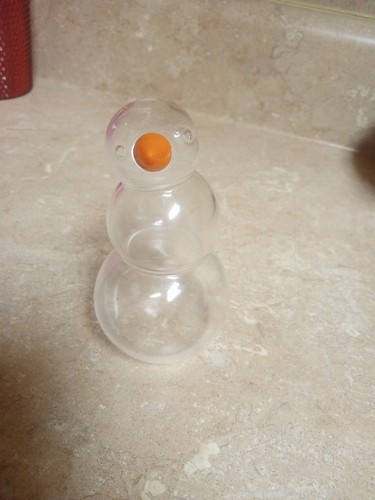 Glass See Through Holiday Snowman | eBay