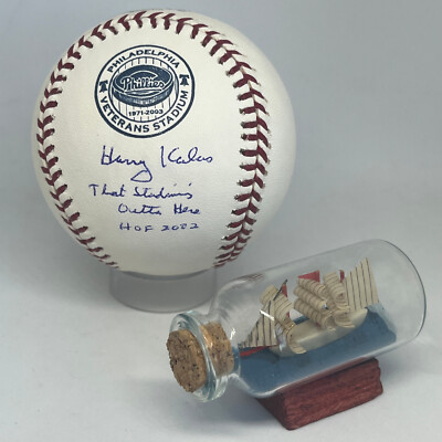 Harry Kalas signed Rawlings Vet Stadium Logo Baseball JSA Phillies HOF ...