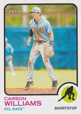 2022 Topps Heritage Minor League Carson Williams Baseball Card FCL Rays ...