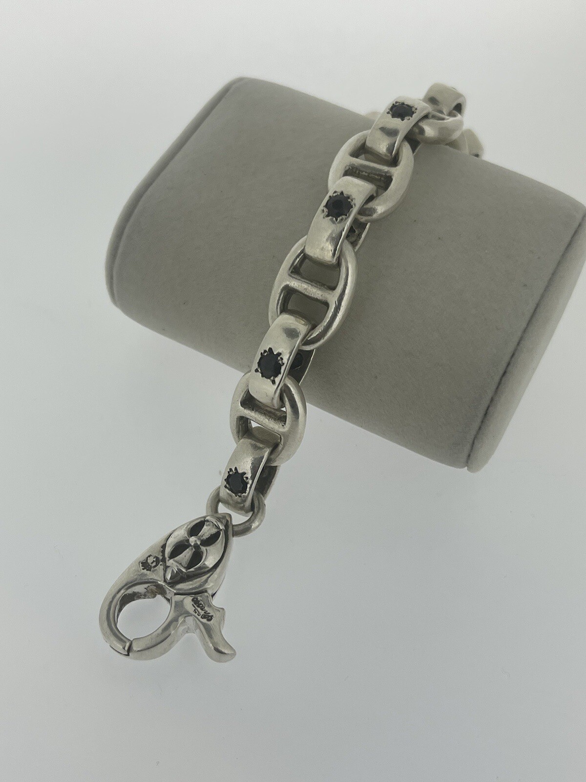 Lazaro Soho Sterling Silver Sapphires Bikers Heavy Ch… - Gem