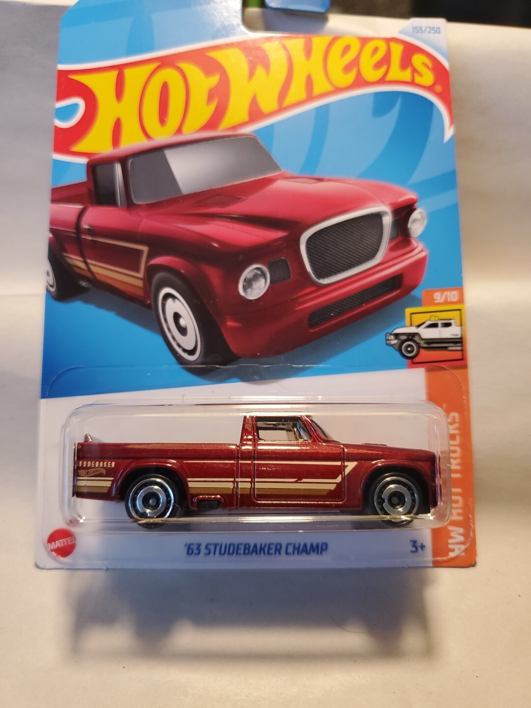 2024 HOT WHEELS ** ’63 STUDEBAKER CHAMP RED HW HOT TRUCKS 9/10 J Case ...