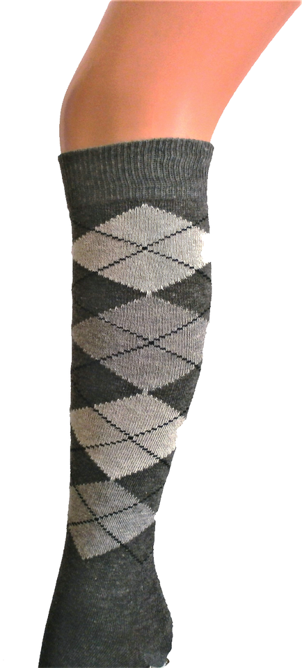ARGYLE CHECK DIAMOND STRETCH LONG KNEE HIGH SOCKS PUB GOLF FANCY DRESS ...