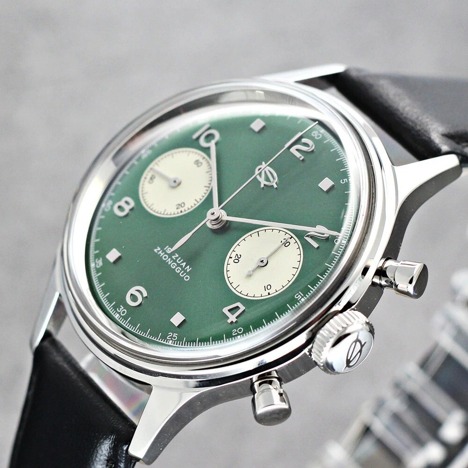 1963 Dong Feng HKED Seagull ST19 Chronograph watch 38mm Swan Neck Venus ...