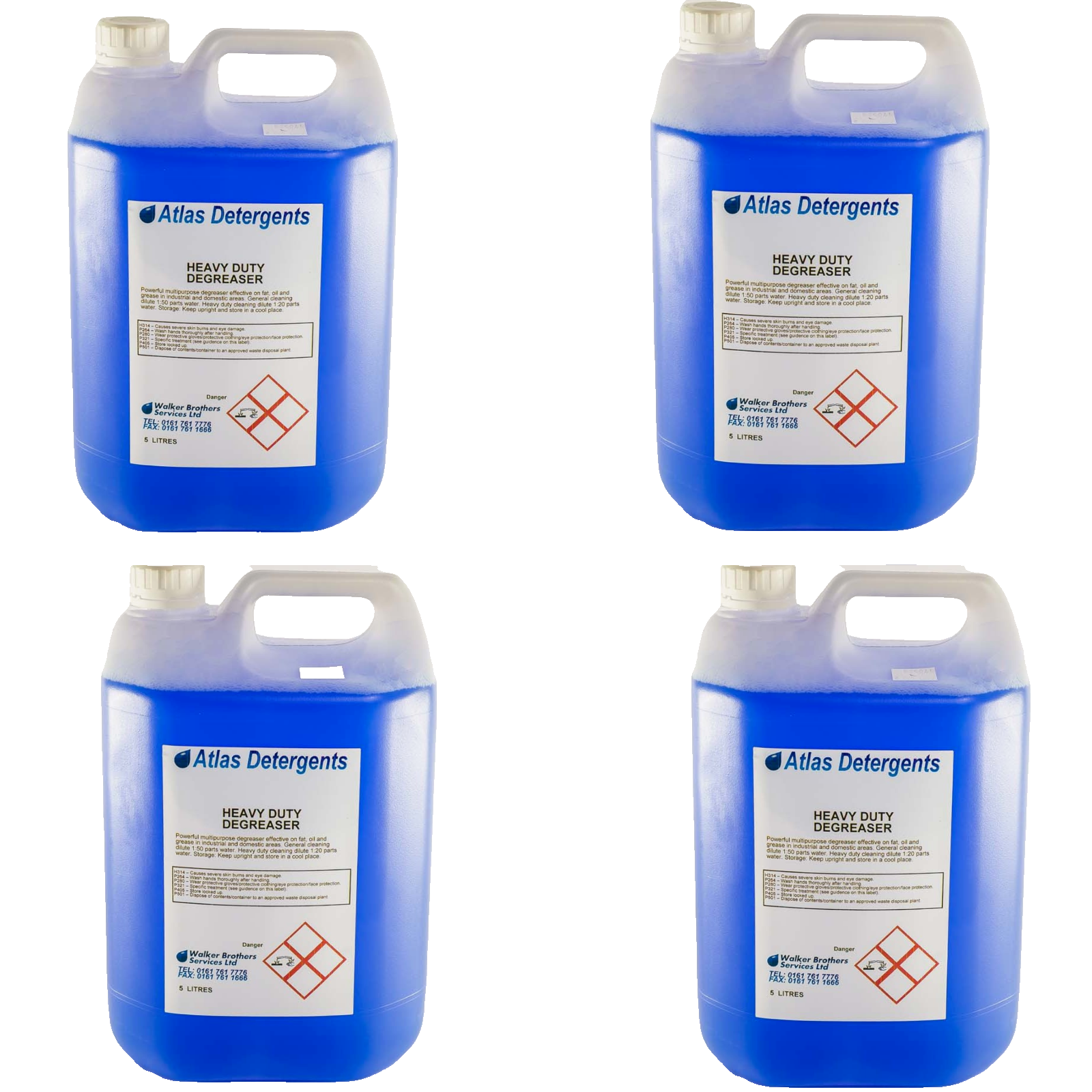 Heavy duty degreaser 4 x 5 litre concentrate strong professional ...