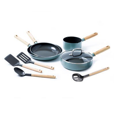 GreenPan 9 Piece Cooking Set & Utensils Ceramic Non-Stick PFAS-Free ...