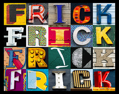 FRICK Name Poster featuring photos of actual sign letters | eBay