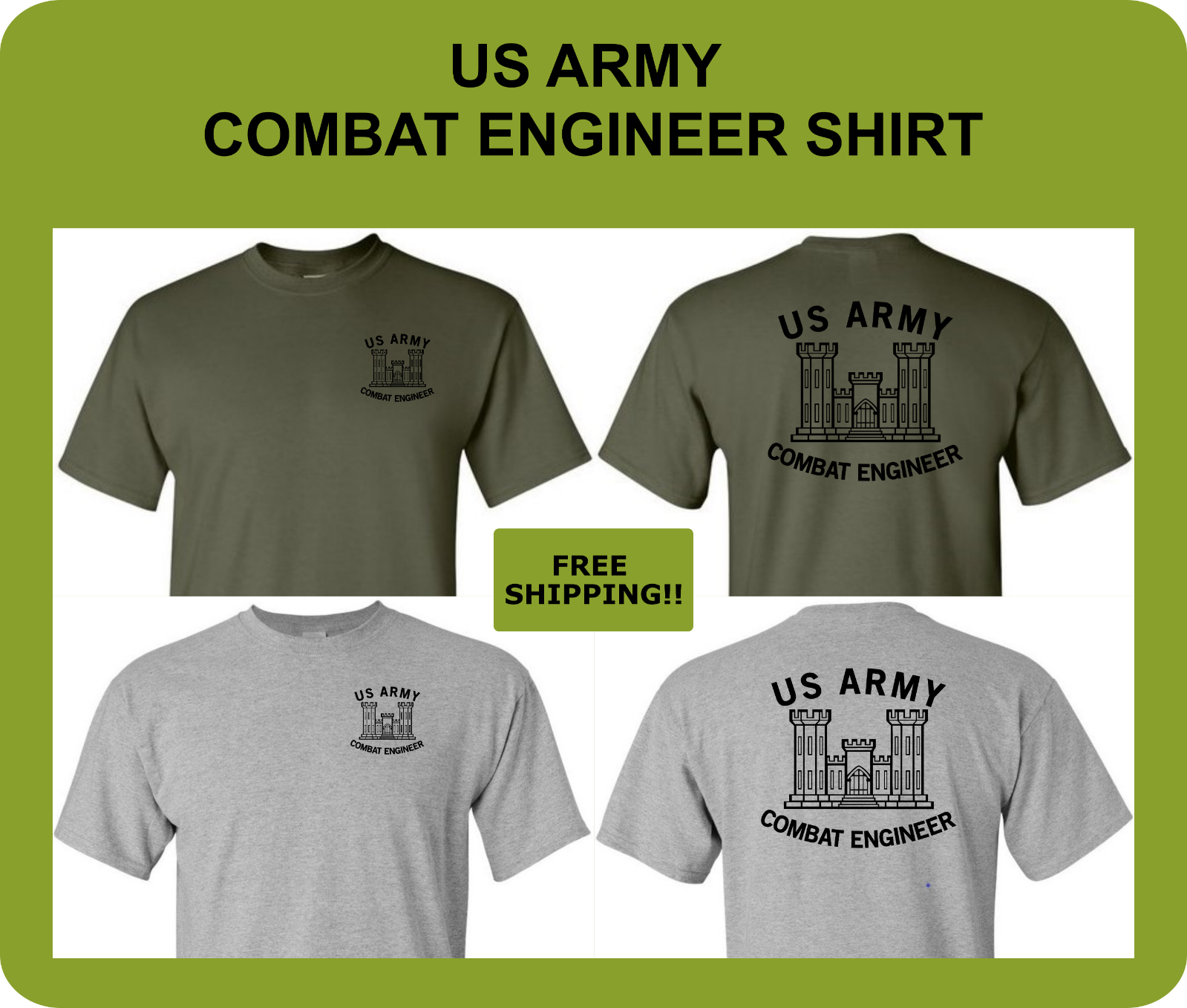 Combat Engineer Shirt, SAPPER Shirt, US Army Shirt, Custom Performance ...