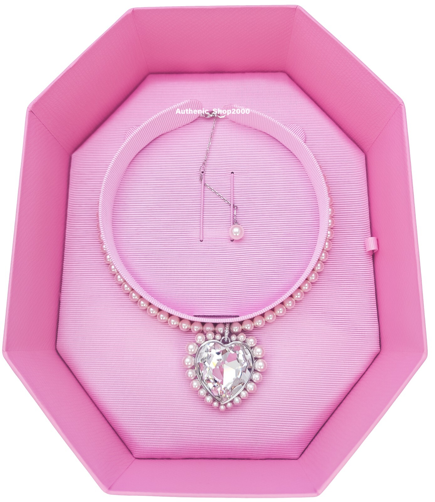 NEW 100% Authentic Ariana Grande x SWAROVSKI White Pearl Heart Necklace ...