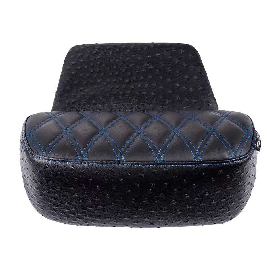 Advanblack Blue Stitching Raptor Small Backrest Pad For Harley Touring ...
