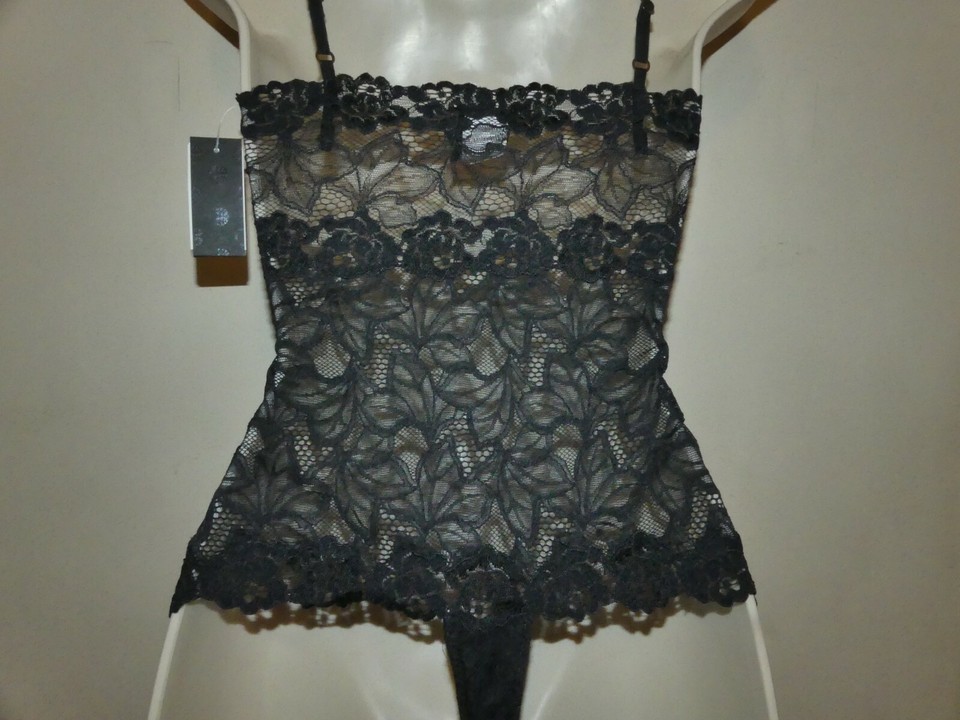Josie Natori Rose Parfait Teddy in black floral lace size XS NWT | eBay