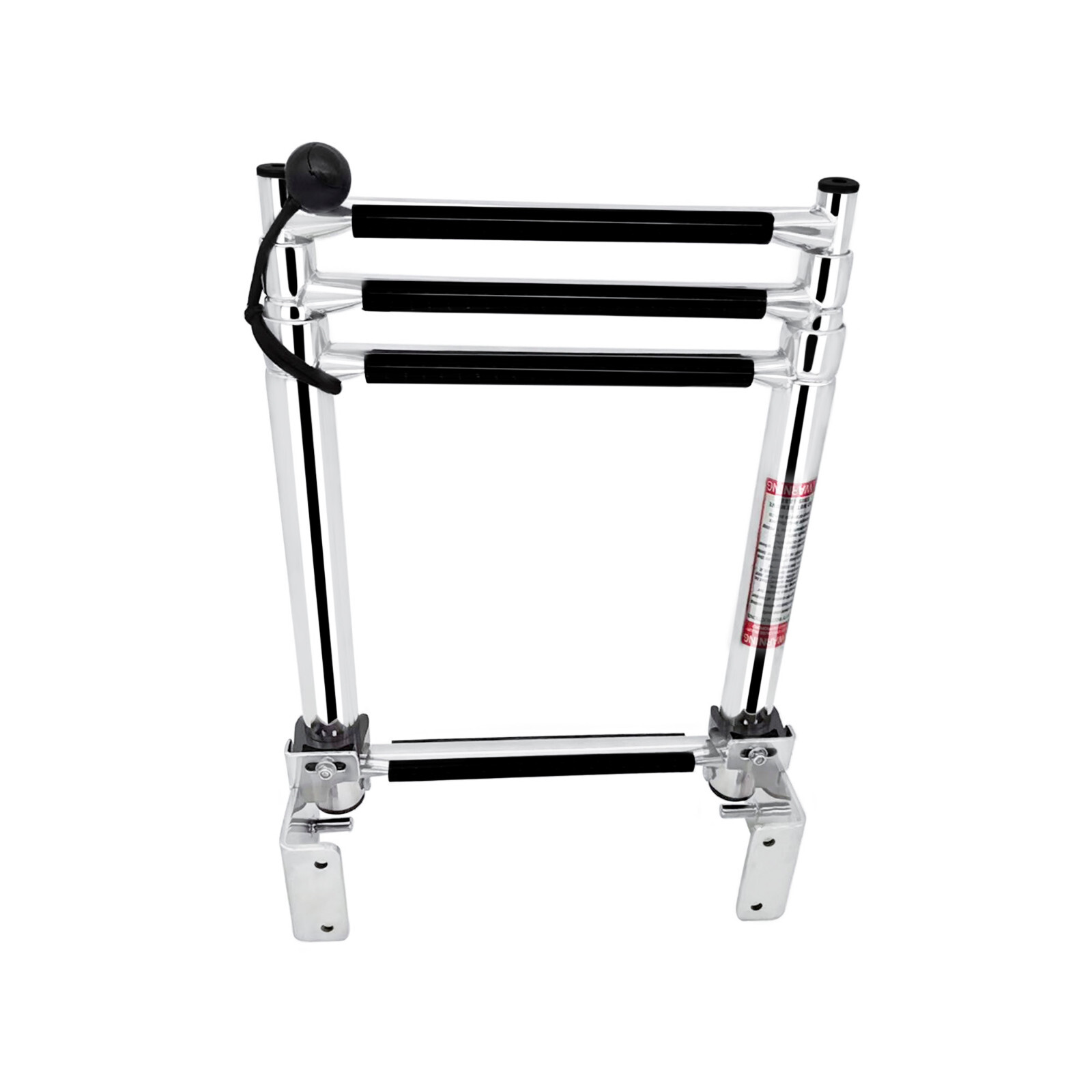 Boat Ladder 4-Step Telescoping Stainless Steel Transom Ladder Self-Lock ...