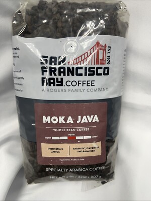San Francisco Bay Moka Java 2Lb Bag, Medium Roast whole coffee bean BB 02/2025 | eBay