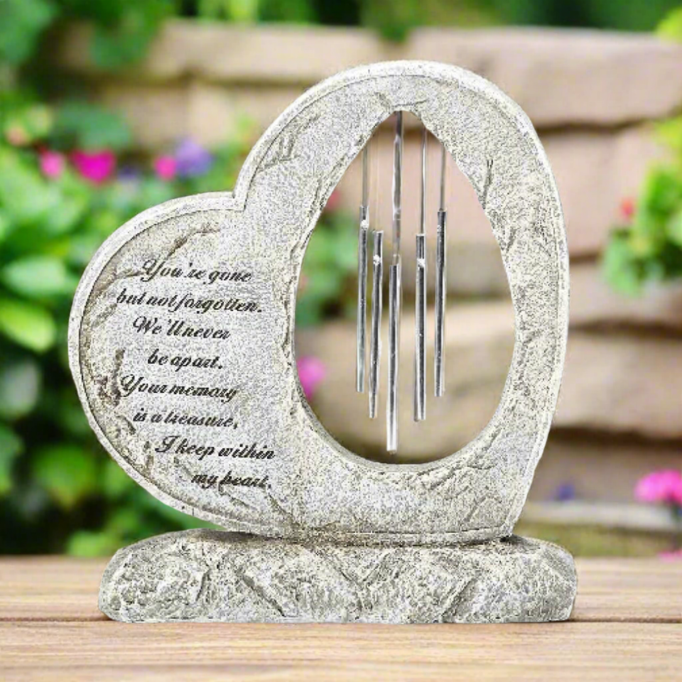 Roman Memorial Heart Garden Wind Chime | eBay
