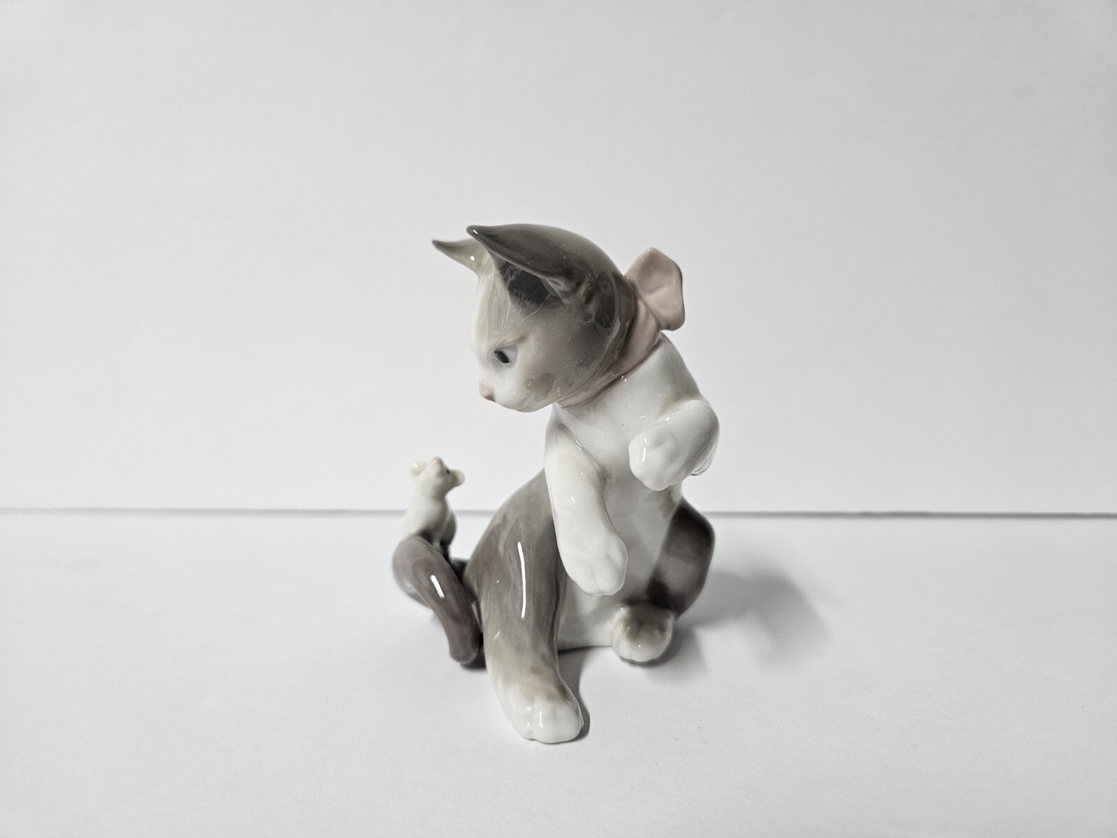 Vintage Lladro Cat and Mouse 5236 Porcelain Figurine Spain with ...