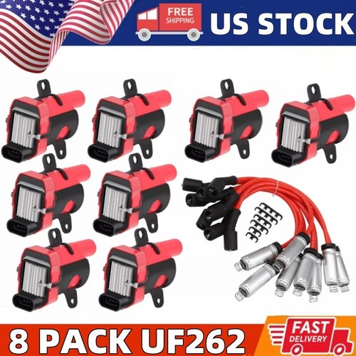 Car Ignition Coil Fit For Chevy Silverado GMC LS1 LS3 8PCS w/ Spark ...