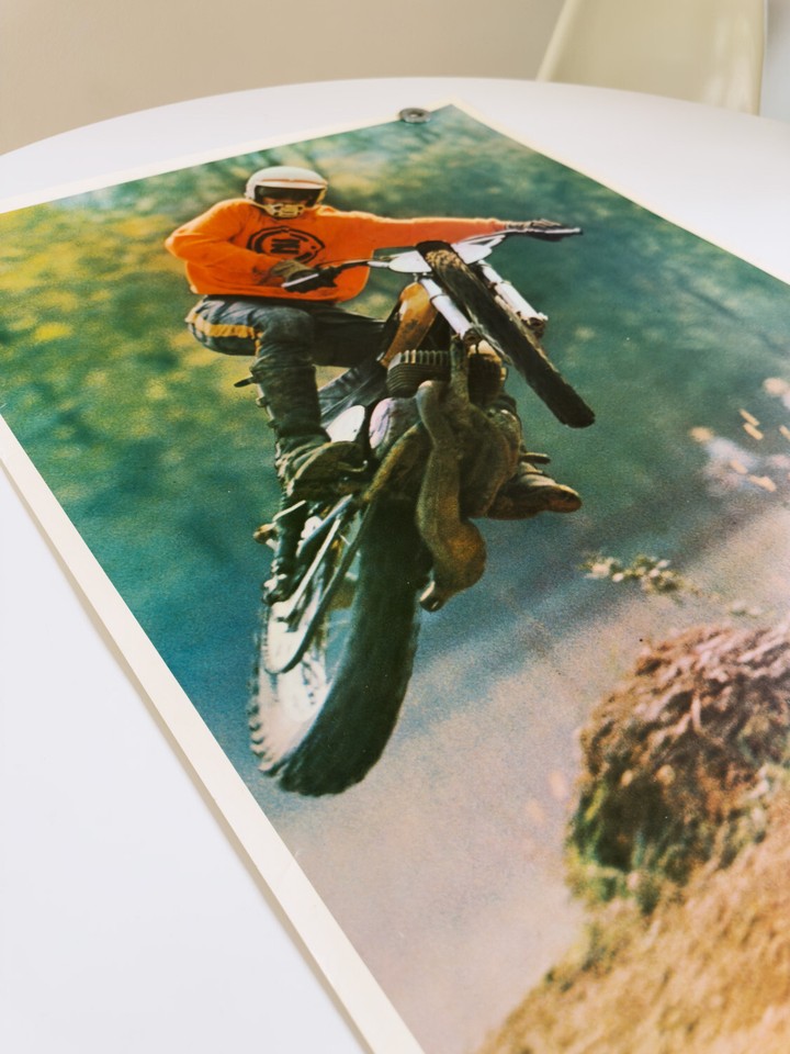Rare Vintage 1972 Classic Motocross Motorcycle CZ Rider Poster 35 x 23 ...