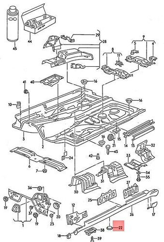 Genuine Bungs left rhd right right lhd AUDI VW Audi 100 quattro 200 ...