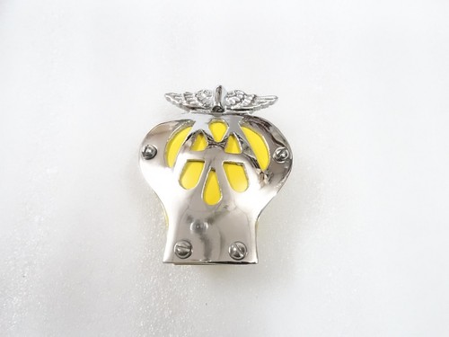 Vintage Car AA Chrome Brass Yellow Badge Decal Emblem Small Size #V110 ...