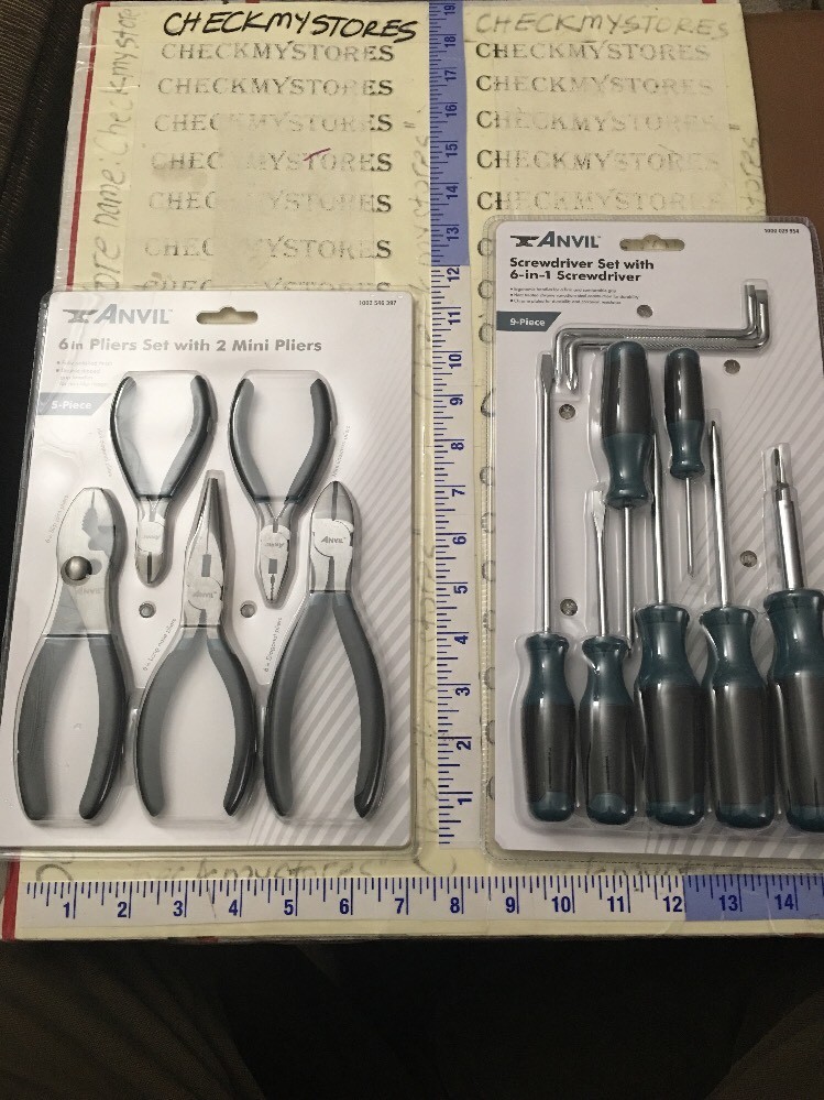 New Anvil 5-Piece Pliers Set with 9 Piece Screwdriver Set 6in1 ...