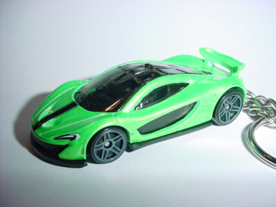 HOT 3D GREEN MCLAREN P1 CUSTOM KEYCHAIN keyring key chain bling race ...