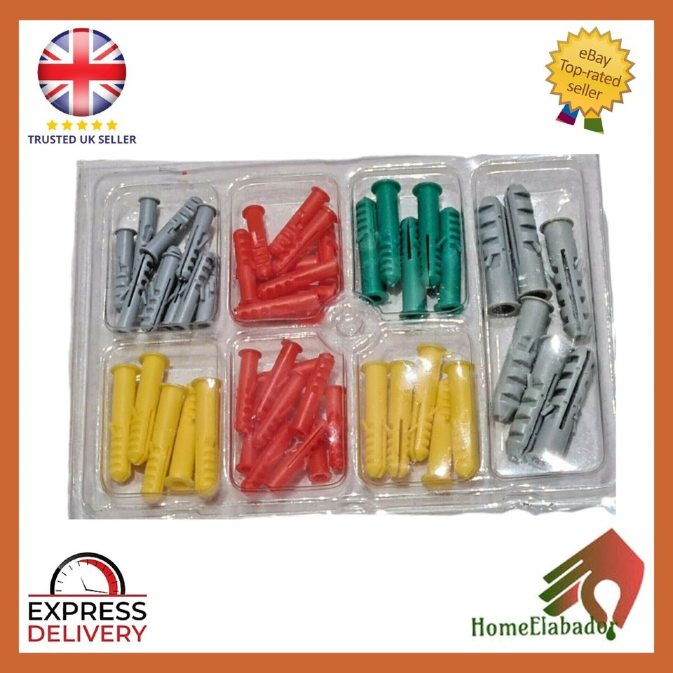 Wall Plug Assortment Raw Screw Anchor Plasterboard Fixings Rawlplugs ...