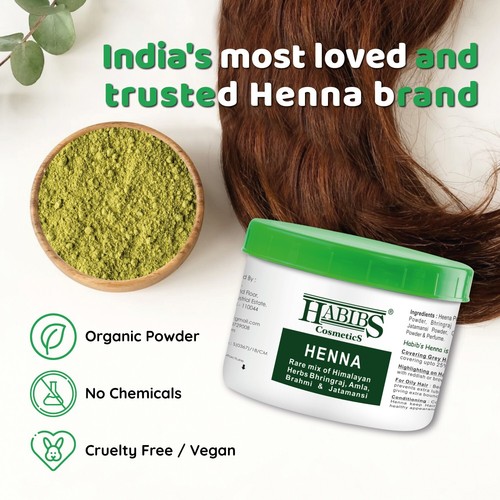Habibs Combo Natural Henna Mehndi Powder with onion oil for hair growth ...