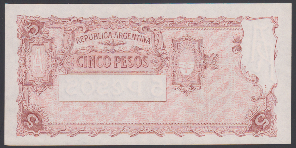 Argentina 5 Pesos 1951-59 AU- P. 264, Banknote, Uncirculated | eBay