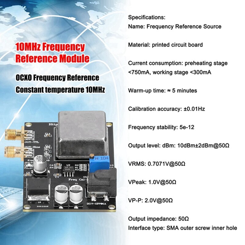 2X(10MHz OCXO Frequency Reference Module Black Frequency Meter ...