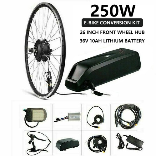 TDR 36V 250W 10AH ELECTRIC BICYCLE CONVERSION KIT 26INCH FRONT WHEEL ...
