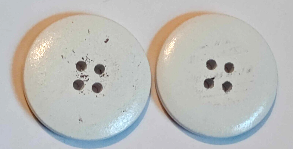 2 Miami Car Palm Trees Buttons Sewing Crafting Round Wood 4 Hole 1 1/8 ...